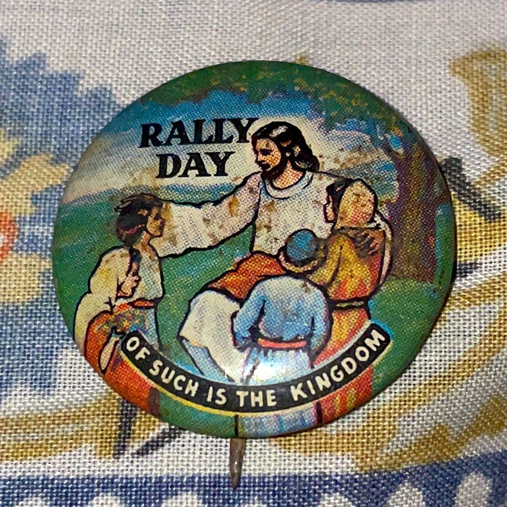 Vintage Religious “Rally Day” Pin By Abingdon Usa - Gem
